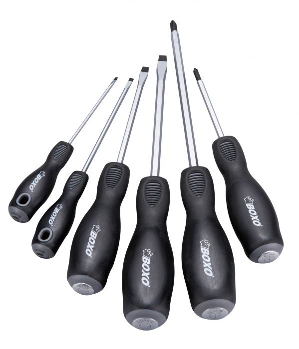 Screwdriver set with go through 6pc